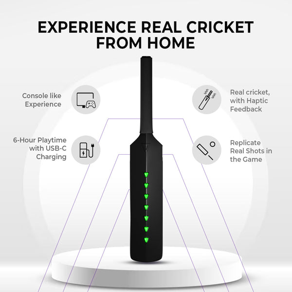 MetaShot Smart Bat Cricket Game (With Universal MHL TV Connector)