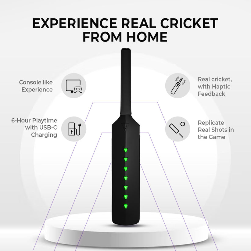 MetaShot Smart Bat Cricket Game (With Universal MHL TV Connector)